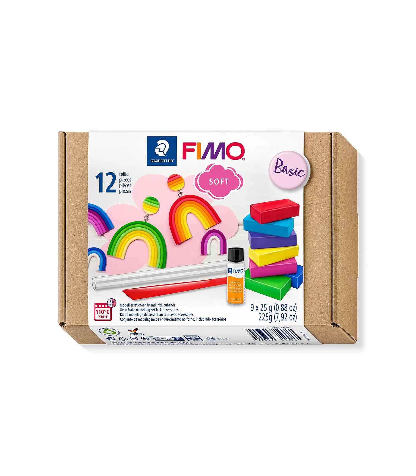 Σετ Πολυμερικού Πηλού 12 Modelling Clay FIMO Soft Basic - Art & Colour